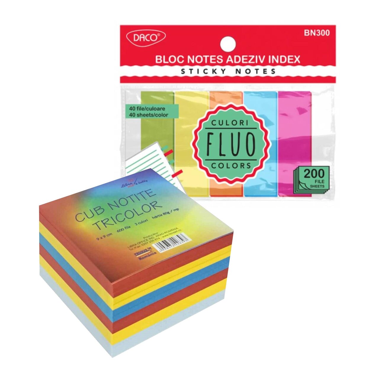 Cub hartie si notes adeziv - Libra