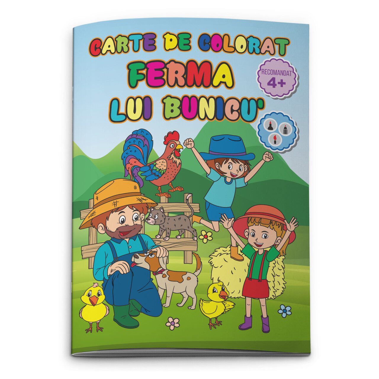 Carte de colorat Ferma lui Bunicu, A4 24 pagini - Libra