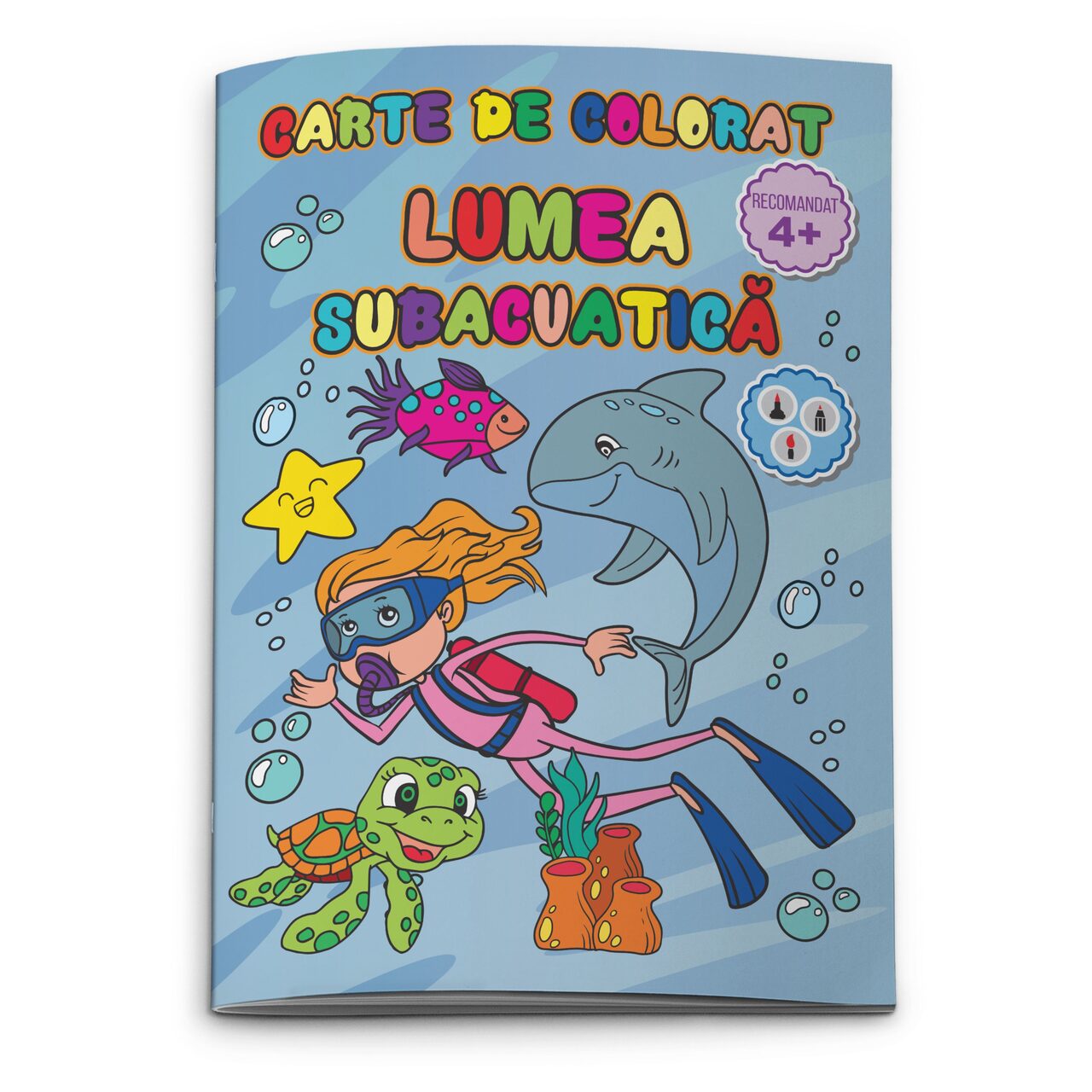 Carte de colorat Lumea Subacvatica, A4 24 pagini - Libra